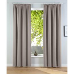 Verdunkelungsvorhang OTTO HOME "Solana, Gardinen mit Kr&auml;uselband, Vorh&auml;nge, Wohnzimmer, modern" Gr. 2, beige (sand), B:140cm H:175cm, Polyester, Gardinen, 2er-Set Verdunklungsvorhang mit Thermofunktion, Bestseller, einfarbig