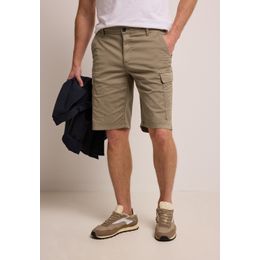 Bermudas Street One MEN, Herren, Gr. 31, warm sand, Web, 98% Baumwolle, 2% Elasthan, unifarben, regular fit kurz, Hosen Bermudas, Middle Waist