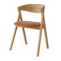 Stuhl HAMMEL FURNITURE "City by Hammel", , eiche natur ge&ouml;lt, eiche natur ge&ouml;lt, cognac, B:57cm H:76cm T:50cm, Leder, Massivholz, St&uuml;hle, Stuhl, Massivholz, gepolsterte Sitzfl&auml;che, versch. Farbvarianten
