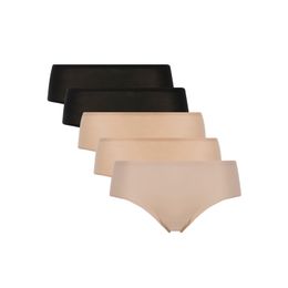 Panty Chantelle "Panty SOFTSTRETCH 5er Pack", Damen, Gr. 36-44, bunt (schwarz, nude, creme), Obermaterial: 100% Baumwolle CO., Unterhosen Panty