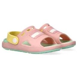 Badesandale Tommy Hilfiger, M&auml;dchen, Gr. 26, pink, gelb, Gummi, Synthetik, Schuhe, Badeschuh, Clog mit schwenkbarem Riemchen