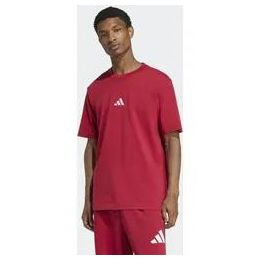 T-Shirt Adidas SPORTSWEAR "M SL SJ T", Herren, Gr. 3XL, active maroon, wei&szlig;, Obermaterial: 100% Baumwolle, normal, Rundhals, Shirts T-Shirt, sportliches Kurzarmshirt, mit Rundhalsausschnitt