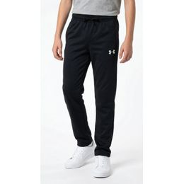 Sporthose Under Armour "UA BRAWLER 3.0 TAPERED PANT", M&auml;dchen, Gr. L (152/158), N-Gr, schwarz,, wei&szlig;, Obermaterial: 100% Polyester, Hosen Sporthose