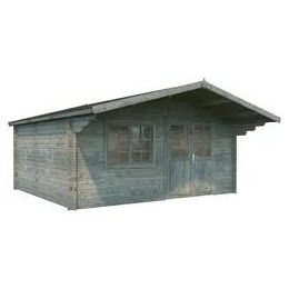 Gartenhaus Palmako "B_ritta", grau, ohne Dacheindeckung, Massivholz, Gartenh&auml;user, Gartenhaus, 19,7 qm