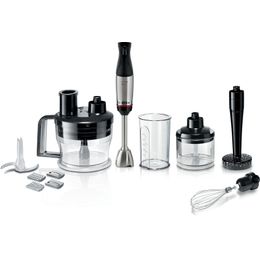 Bosch Stabmixer "ErgoMaster Serie 6 MSM6M673, 4 Klingen, Mixfu&szlig; Edelstahl, schwarz", schwarz (edelstahl, schwarz), B:6cm H:39,5cm T:7,8cm, Mixer, Becher, Stampfer, Zerkleinerer gro&szlig; & klein, 10 Jahre Motorgarantie