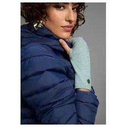 Armstulpen Laura Scott, Damen, gr&uuml;n melange, Feinstrick, Viskosemischung, meliert, unifarben, Stulpen, aus kuscheligem Strick mit s&uuml;&szlig;em Metall-Badge - NEW