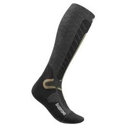 Sportsocken Bauerfeind "SKI ALPINE COMPRESSION SOCKS", Herren, Gr. 38-41, grau, m, Obermaterial: 66% Polyamid, 29% Wolle, 5% Elasthan, Socken Sportsocken, f&uuml;r Alpinski und Snowboard, mit anatomisch geformter Zehenbox