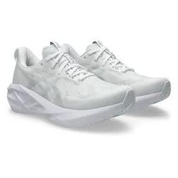 Laufschuh asics "NOVABLAST 5", Herren, Gr. 48, wei&szlig; (wei&szlig;, piedmont grau), Synthetik, Schuhe Laufschuh, mit Engineered Jacquard Mesh-Obermaterial, mit FF BLAST MAX Foam, Topseller