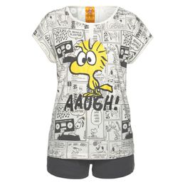 PEANUTS Shorty Damen Gr&ouml;&szlig;e M gelb / grau / wei&szlig; Sommerkleid