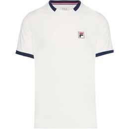 Fila Tennisshirt Herren - Gr&ouml;&szlig;e L - wei&szlig;