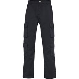 Cargohose DROPSIZE "Dropsize Dropsize Double Cargo Pocket Workwear Pants", Herren, Gr. W33, Normalgr&ouml;&szlig;en, schwarz, 65% Polyester, 35% Baumwolle, unifarben, normal, Hosen Cargohose