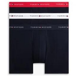 Boxershorts "3P BOXER BRIEF WB", Damen, Gr. L (52), 3 Stk., primary rot, wei&szlig;, desert sky, Jersey, Obermaterial: 95% Baumwolle, 5% Elasthan, Tommy Hilfiger UNDERWEAR, k&ouml;rpernah, Unterhosen, mit kontrastfarbenem Logobund
