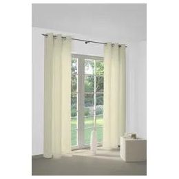 Vorhang WIRTH "WIRTHNatur" Gr. 3, beige, B:127cm H:225cm, Baumwolle, Gardinen, 2-lagig