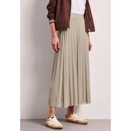 Maxirock Street One, Damen, Gr. 38, timeless beige, Stoff, 95% Polyester, 5% Elasthan, unifarben, normal wadenlang, R&ouml;cke Maxirock, Middle Waist