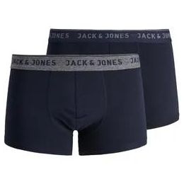 Jack & Jones Trunk JACK & JONES "JACVINCENT TRUNKS 2 PACK NOOS", Herren, Gr. XL, 2 Stk., blau (navy blazer), Jersey, Obermaterial: 95% Baumwolle, 5% Elasthan, unifarben, Unterhosen