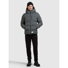 Steppjacke Khujo "SILAS3", Herren, Gr. L, foam gr&uuml;n, 100% Nylon, unifarben, regular fit, eingesetzt elastischer Bund mit Windstopper, Jacken Steppjacke