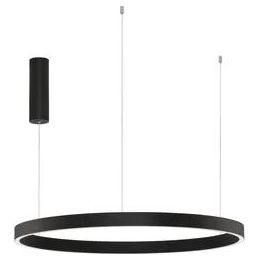 NOVA LUCE LED-H&auml;ngeleuchte "ELOWEN", schwarz, 1, &Oslash; 80cm, 1 Stk., Leuchten, Dimmbar; H&ouml;henverstellbar; Mit Leuchtmittel