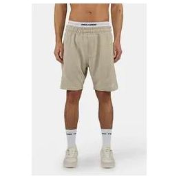 Shorts Pegador "Libco Structured Knit Shorts", Herren, Gr. S, N-Gr, khaki beige warm wei&szlig;, Web, Obermaterial: 70% Polyester, 30% Baumwolle, unifarben, regular fit ca. Mitte Oberschenkel, Hosen Shorts, Materialmix, regular fit