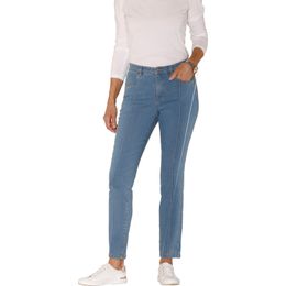 Damen Jeans in schmaler Form blue-bleached, Gr&ouml;&szlig;e 48