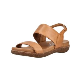 Riemchensandale Andrea Conti "Andrea Conti Sandalen Leder", Damen, Gr. 37, cognac, Leder, Schuhe Riemchensandale
