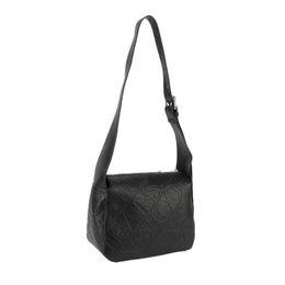 JOOP! Hobo JOOP JEANS "strambo liah hobo xshz", Herren, Gr. B/H/T: 23cm x 15,5cm x 10cm, schwarz, Lederimitat, Taschen Hobo, Damen Umh&auml;getasche mit Logopr&auml;gung