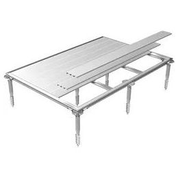 Ger&auml;tehaus-Fundamentrahmen BioHort "SMARTBASE PLUS f&uuml;r Ger&auml;tehaus Europa 3", silber (silberfarben), B:222cm H:0,5cm T:150cm, Aluminium, Gartenhaus-Fundamente