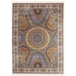 Teppich OCI DIE TEPPICHMARKE "SILK LINE SHAH ABBAS", bunt (multi), B:140cm H:5mm L:195cm, Modal, Teppiche, Teppich, Kurzflor,Seide, hochwertig, Wohnzimmer