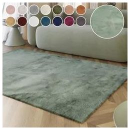 Hochflor-Teppich Esprit "Alice ESP-4377, Kunstfell", blau (t&uuml;rkis), B:70cm H:25mm L:140cm, Kunstfaser, Teppiche, Kaninchenfell-Haptik, besonders weich und dicht, f&uuml;r alle R&auml;ume