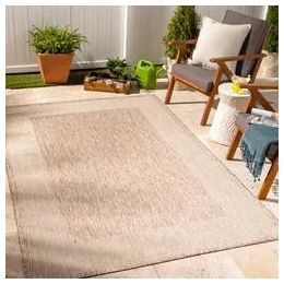 Teppich LIVABLISS "MELILLA", gelb (vanilya), B:200cm H:4mm L:275cm, Kunstfaser, Teppiche, Teppich, Teppich In- /Outdoor Boho Jute-Optik, Balkon, Terrasse, Garten, Beige