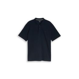 Tom Tailor Herren Plus Size - Piqu&eacute; Poloshirt mit Logo-Stickerei, blau, Uni, Gr. 2XL