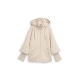 Tom Tailor Damen Scuba Cape Jacke mit Kapuze, braun, Uni, Gr. XL