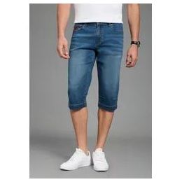 Jeansbermudas Bruno Banani, Herren, Gr. 40, L&auml;nge 32, blau, Denim/Jeans, Obermaterial: 98% Baumwolle, 2% Elasthan, unifarben, straight fit kniebedeckend, Jeans, Straight-Fit, normale Leibh&ouml;he, aus elastischem Denim-Material
