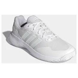 Tennisschuh Adidas PERFORMANCE "GAMECOURT 2 TENNIS SHOES", Herren, Gr. 44,5, cloud wei&szlig;, ftwr wei&szlig;, ftwr wei&szlig;, Synthetik, Textil, Schuhe