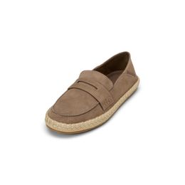 Marc O'Polo Espadrille MARC O'POLO "aus weichem Veloursleder", Damen, Gr. 46, schwarz taupe, Obermaterial: 100% Leder (Ziege), unifarben, Schuhe Espadrille