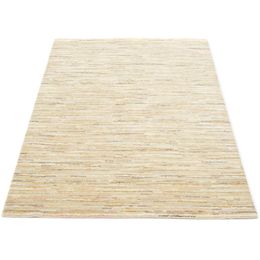 Orientteppich OCI DIE TEPPICHMARKE "HIMALI LINEA", beige, B:140cm H:5mm L:200cm, Wolle, Teppiche, reine Wolle, handgekn&uuml;pft, mit Fransen, Wohnzimmer