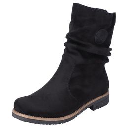 Rieker Damen Winterstiefelette mit gerafftem Schaft schwarz 37