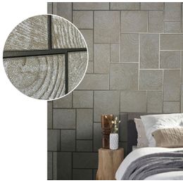 Vliestapete marburg, beige, B:0,7m L:10,05m, Vlies, Tapeten, moderne Tapete f&uuml;r Wohnzimmer Schlafzimmer K&uuml;che