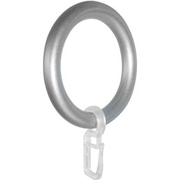 Gardinenring Garesa "Kunststoffring mit Haken" Gr. 1, silber (mattchromfarben), &Oslash;:28cm, Gardinenbefestigungen, f&uuml;r Durchmesser bis 28mm, einfache Montage