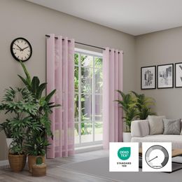 Neutex for you! Vorhang NEUTEX FOR YOU "Libre-ECO" Gr. 1, lila (flieder), B:142cm H:245cm, Jacquard, Polyester, Gardinen