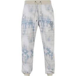 Stoffhose Just Rhyse "Just Rhyse Herren Just Rhyse Pocosol Sweatpants", Herren, Gr. 4XL, US-Gr&ouml;&szlig;en, bergy bits, salt grau, 100% Polyester, normal, Hosen Stoffhose