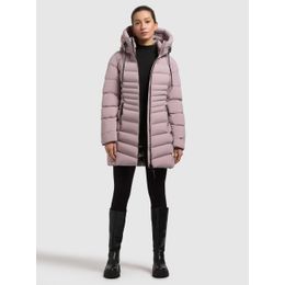 Steppmantel Khujo "LAVA", Damen, Gr. S, pale mauve, 100% Polyester, unifarben, regular fit, eingesetzt elastischer Bund mit Windstopper, M&auml;ntel Steppmantel