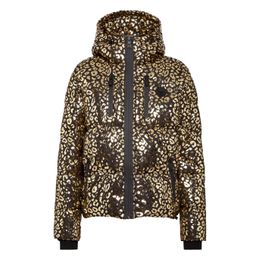 Blouson Plein Sport "Leopard", Damen, Gr. S, 16, gold, Obermaterial: 100% Polyester. Futter: 100% Polyester. F&uuml;llung: 100% Polyester, Jacken Blouson