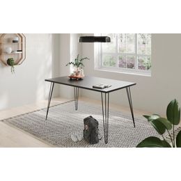 Ablagetisch Schildmeyer "Fynn", schwarz (schwarz, schwarz, schwarz), B:120cm H:74cm T:80cm, Tische, Ablagetisch, Tischbeine aus Metall