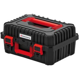 Werkzeugbox Prosperplast "HEAVY", schwarz (schwarz, rot), B:44,5cm H:21,6cm T:36cm, Kunststoff, Aufbewahrungsboxen, 44,5 x 36 x 21,6 cm