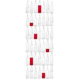 Fototapete ARCHITECTS PAPER "Mix It Up", rot (rot, wei&szlig;), B:1m L:2,8m, Vlies, Tapeten, Moderne Tapete Grafik Bunt Wei&szlig; Panel 1,00m x 2,80m