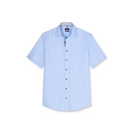 Businesshemd OLYMP "OLYMP Luxor, modern fit, New Kent", Herren, Gr. 37, Normaler Arm, bleu, 100% Baumwolle, Hemden