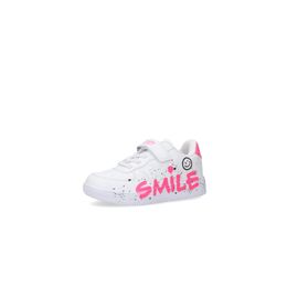 Sneaker Dockers by Gerli, M&auml;dchen, Gr. 33, wei&szlig;, pink, smile, Lederimitat, Schuhe Sneaker, Streetwear-Sneaker, Freizeitschuh mit coolem Schriftzug