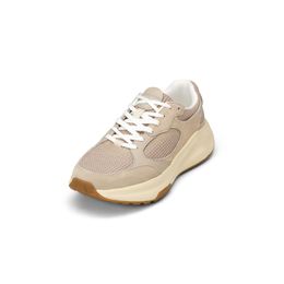 Marc O'Polo Sneaker MARC O'POLO "aus Rindleder mit Mesh-Einsatz", Herren, Gr. 36, grau silk, Obermaterial: 80% Leder (Rind), 20% Polyester, unifarben, Schuhe Sneaker