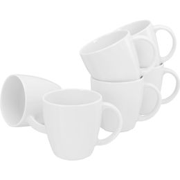 Becher Creatable "Victoria", wei&szlig;, 300ml, 6 Stk., Porzellan, Trinkgef&auml;&szlig;e, Becher, 300 ml, 6-teilig