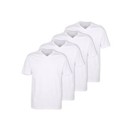 T-Shirt Ceceba "T-Shirt 4er Pack", Herren, Gr. 4XL, wei&szlig;, Obermaterial: 95% Baumwolle CO. 5% Elasthan EL., Shirts T-Shirt